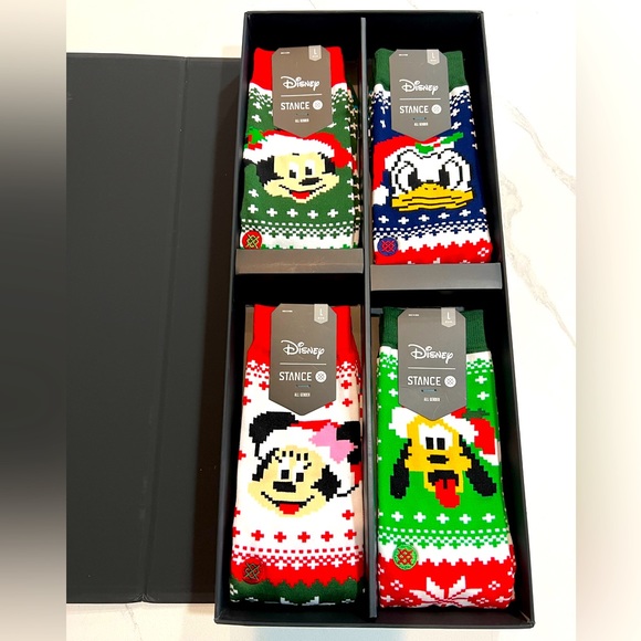 Stance | Underwear & Socks | Stance X Disney Holiday Socks Clause Crew Box Set Mickey Minnie ...